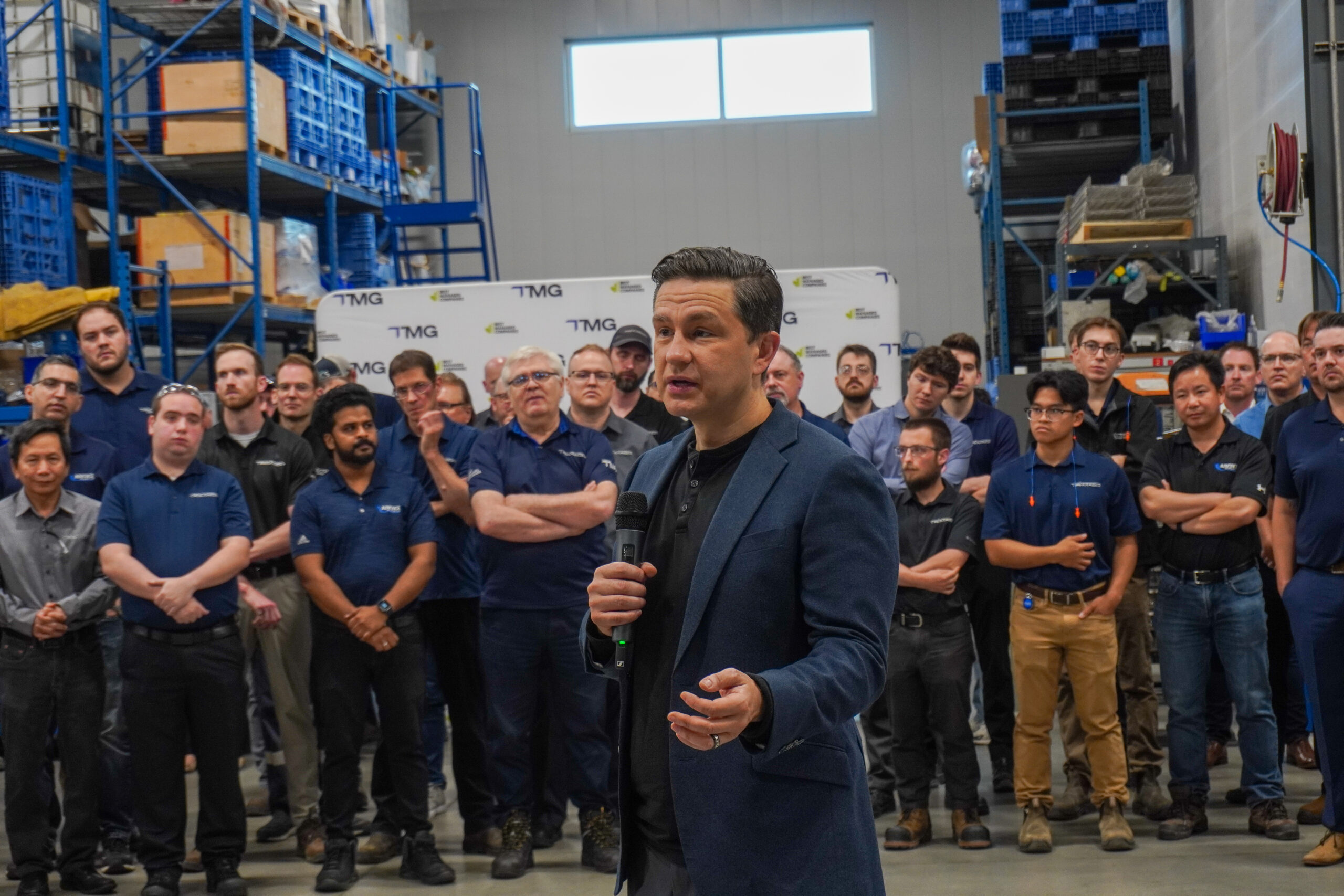 MP Pierre Poilievre Tours Tri-Mach Manufacturing Headquarters | Tri-Mach
